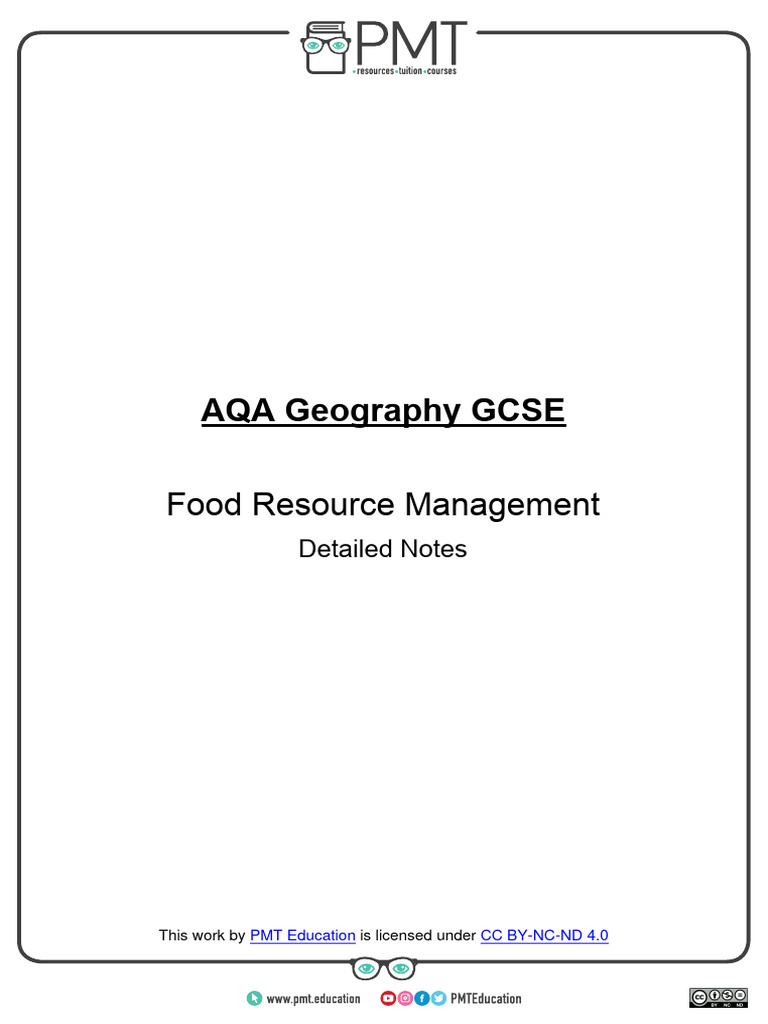 Food Resource Management | Download Free PDF | Agriculture | Fair Trade