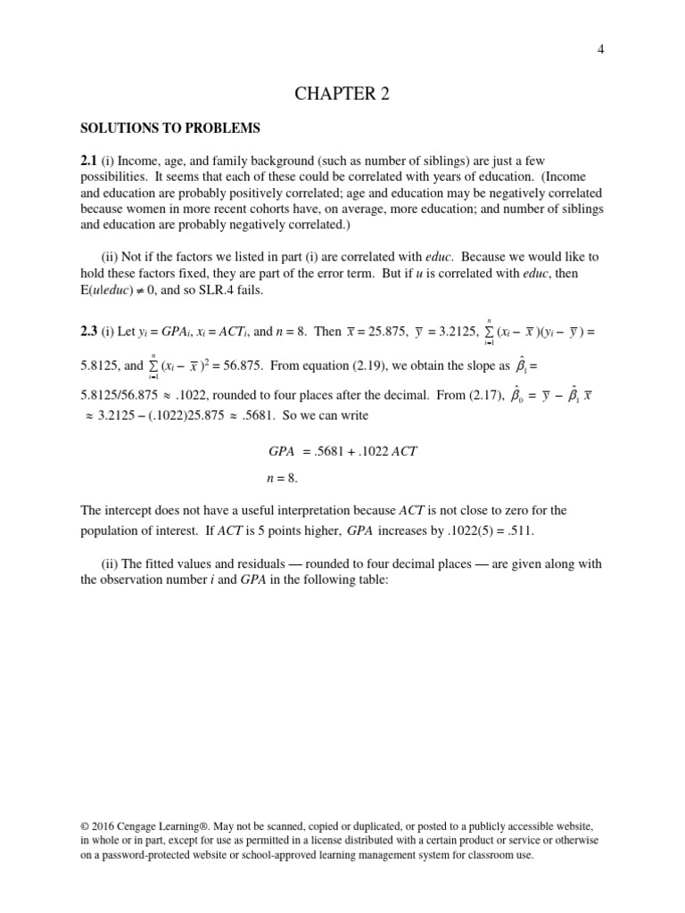 Wooldridge_6e_Ch02_SSM | PDF | Errors And Residuals | Regression Analysis
