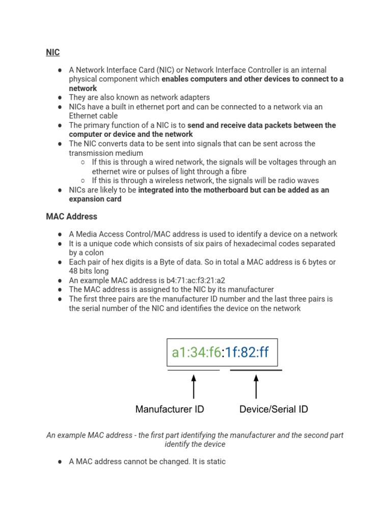 Network Hardware Pdf Network Interface Controller Computer Network