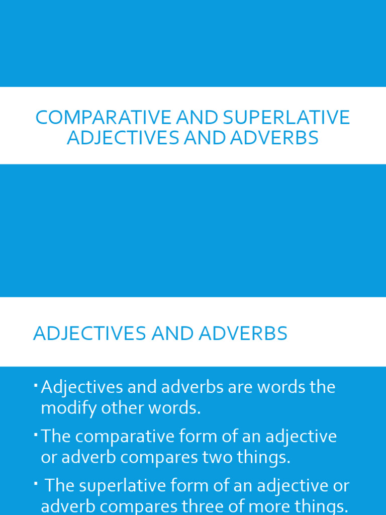 Comparative and Superlative Forms Guide | PDF | Adverb | Adjective
