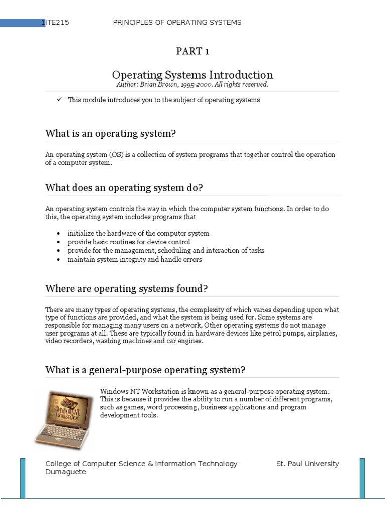 Chapter 1 | PDF | Computer Terminal | Operating System