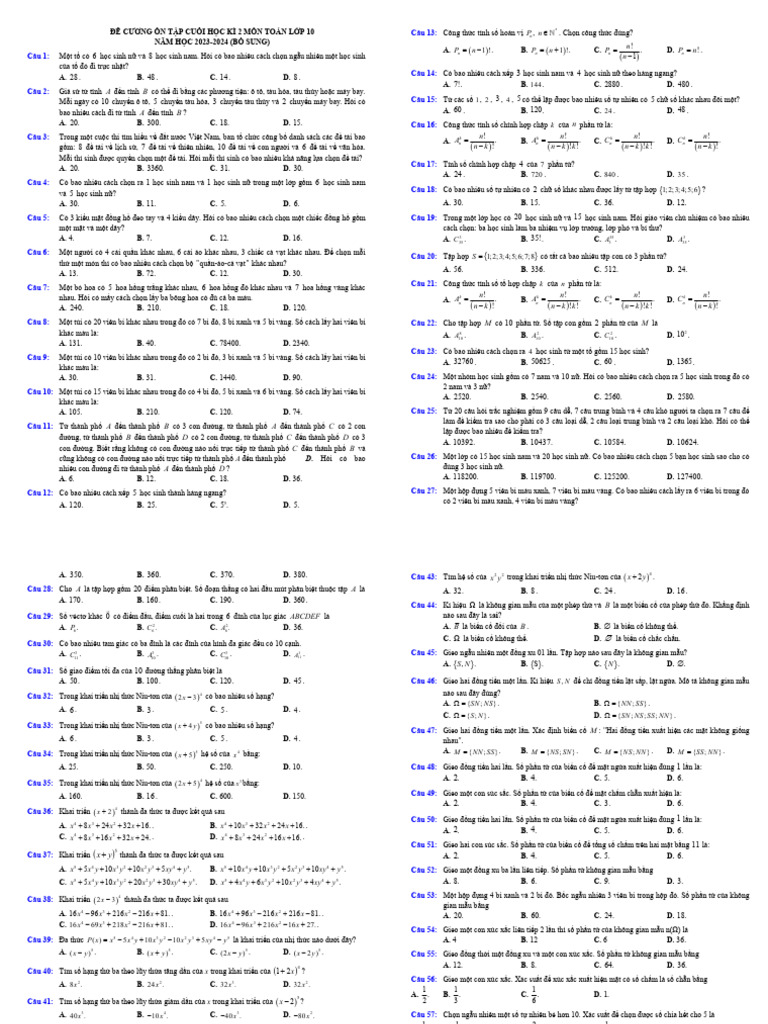 ĐC Toán 10 B Sung | PDF