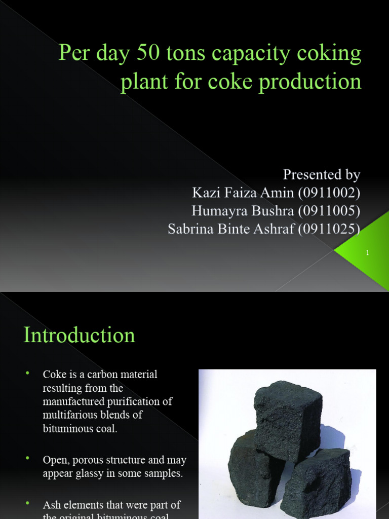Presentation 6 (Group-1) | PDF | Coke (Fuel) | Coal