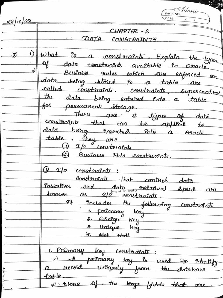 Data Constraints | PDF