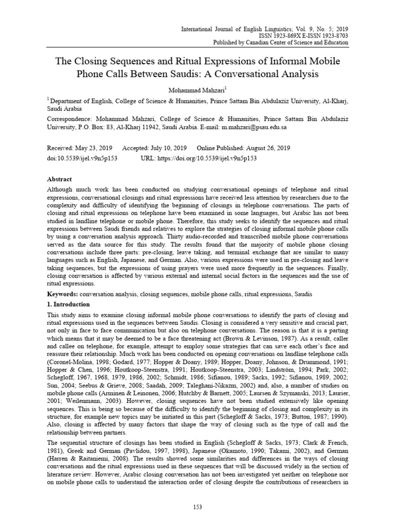 The Closing Sequences and Ritual Express | PDF | Communication | Jordan