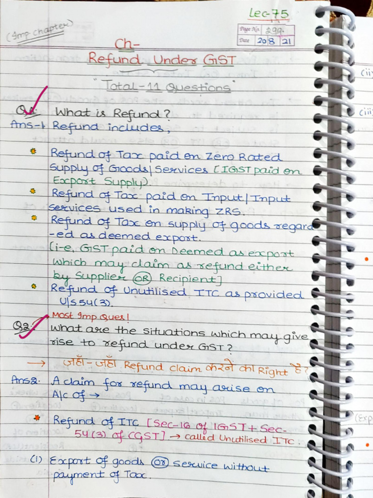 Refund Under GST | PDF Refund Under GST | PDF