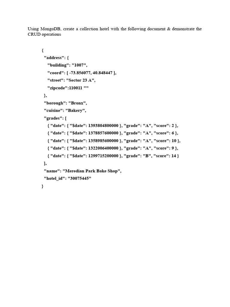 Mongodb Colection Pdf Information Science Application Software