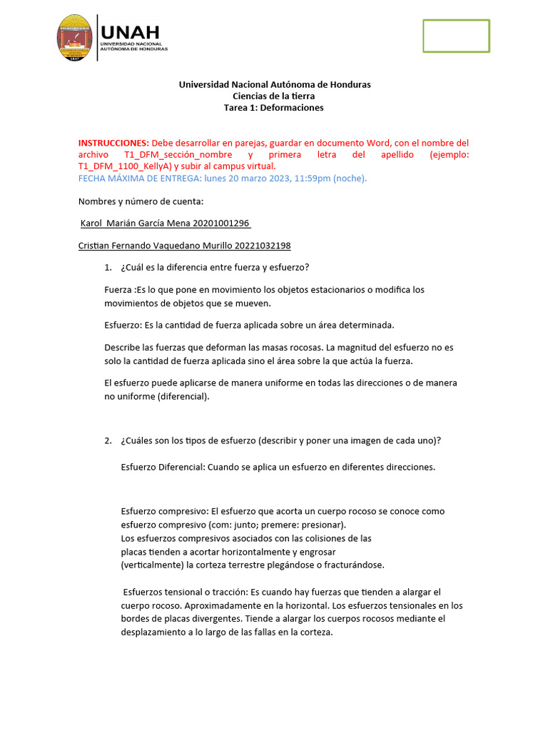 T1 DFM 1100 CristianV | PDF | Falla (geología) | Deformación (ingeniería)