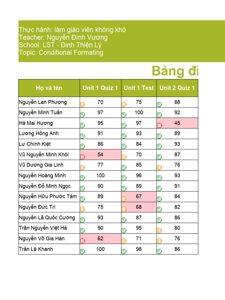 Thực Hành - Conditionalformatting | PDF