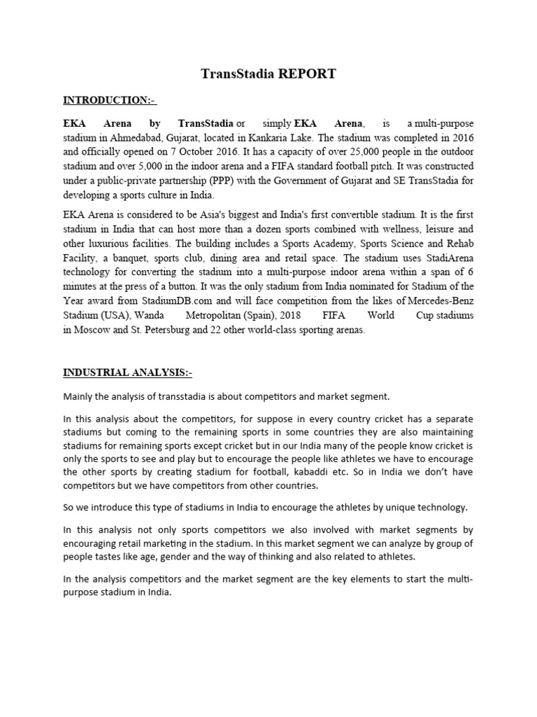 TransStadia REPORT | PDF