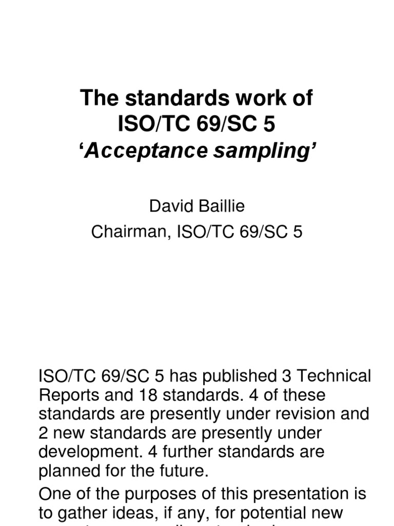 comparison of iso sampling | International Organization For Standardization
