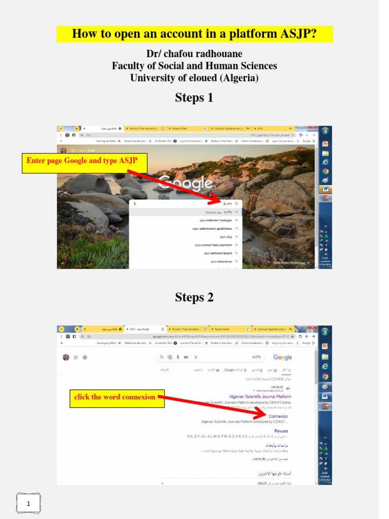 How To Open An Account in A Platform ASJ | PDF