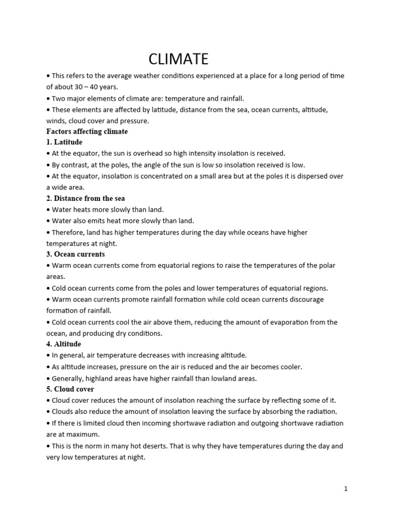 CLIMATE | PDF | Precipitation | Desert