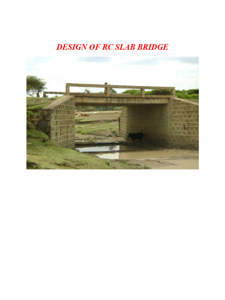 Design of RC Slab Bridge | PDF | Concrete | Young's Modulus