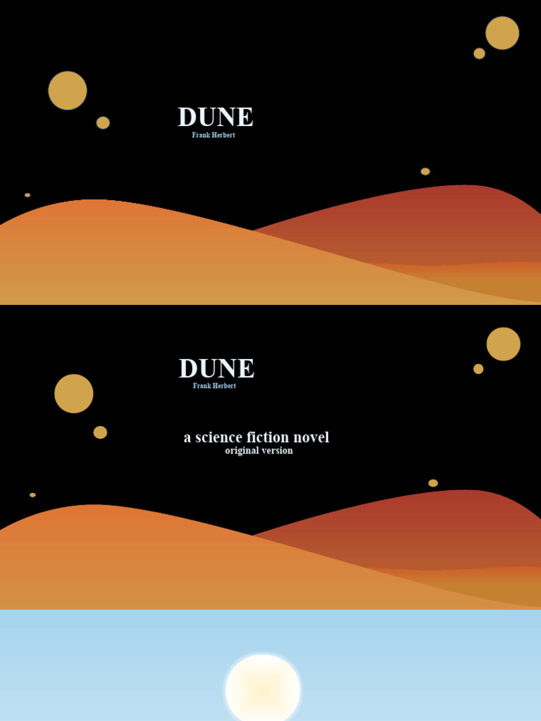 Dune Book Report Presentation | PDF | Dune (Novel) | Dune (Franchise)