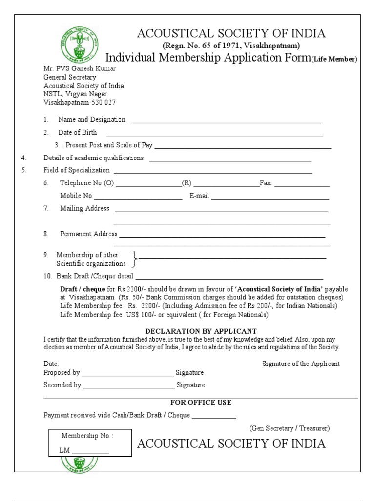A Sim Ember Ship Application Form | PDF | Cheque | Fee