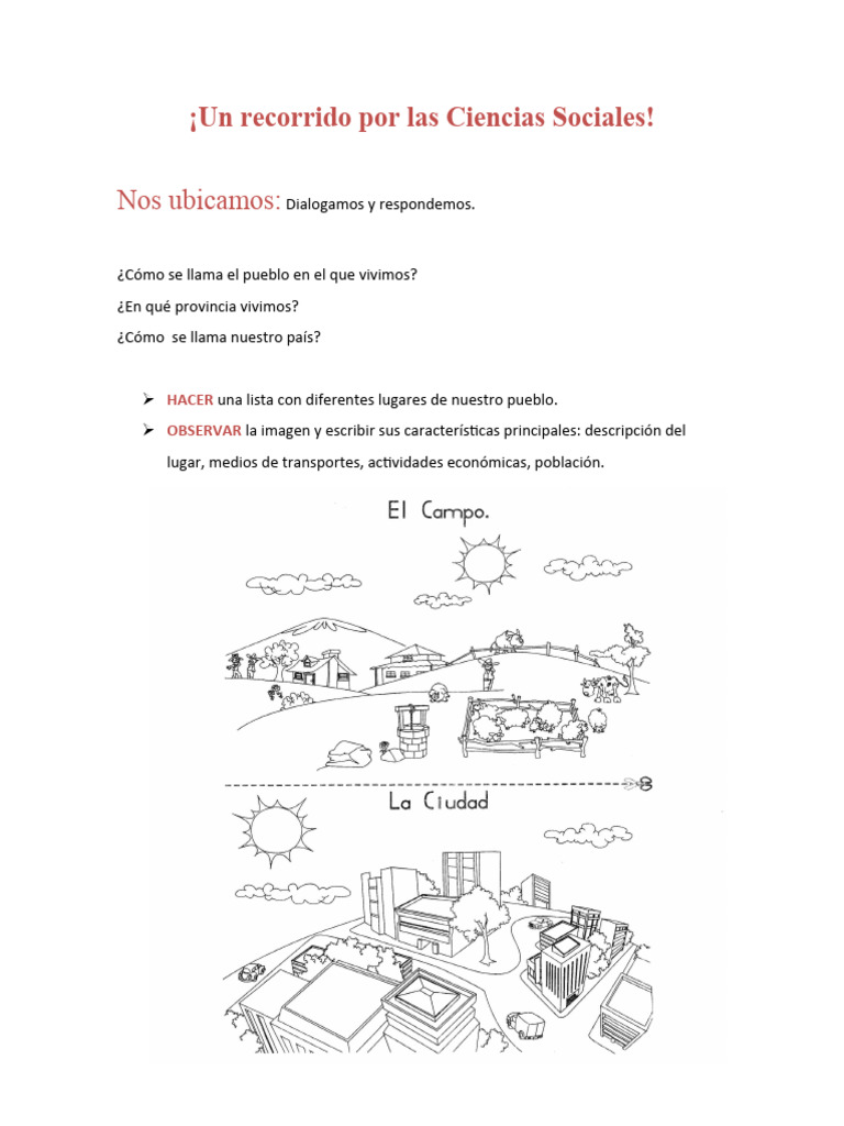 Explorando Nuestro Pueblo y Ubicación | PDF