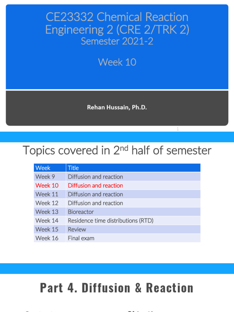 Cre 2 Week 10 Download Free Pdf Reaction Rate Catalysis