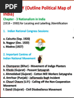 Nationalism in India Map Work Class10 | PDF