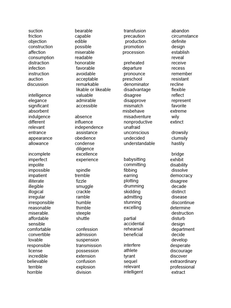Spelling List | PDF