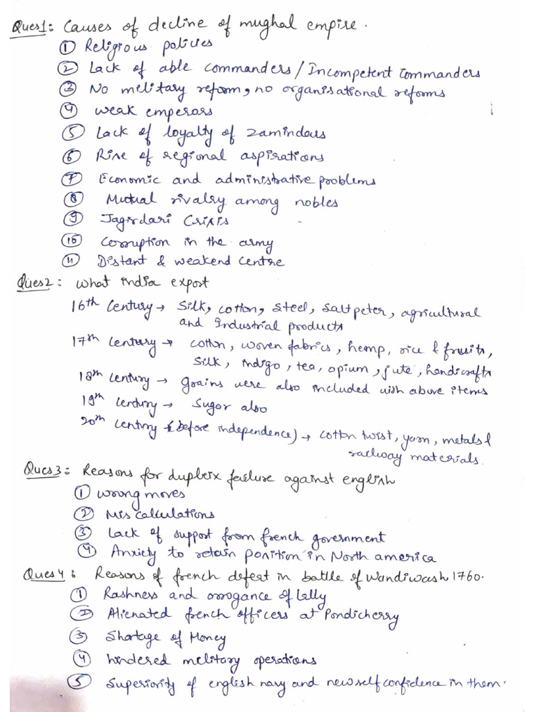 Modern History Notes by Me | PDF