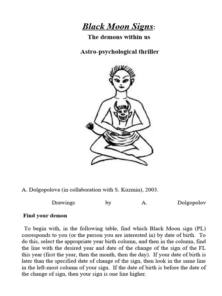 12-Black Moon Signs | PDF