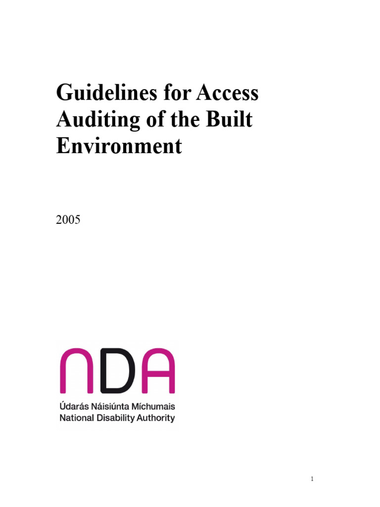 Guidelines For Access Auditing of The Built Environment | Download Free ...