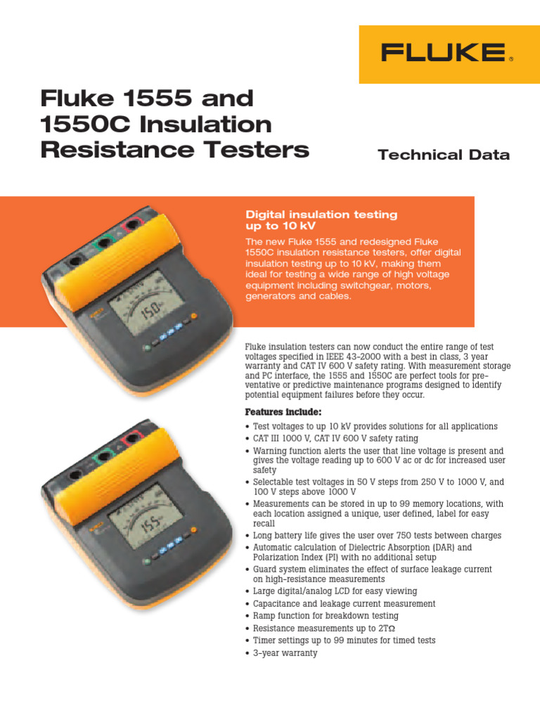 Fluke 1555 | PDF | Insulator (Electricity) | Capacitor