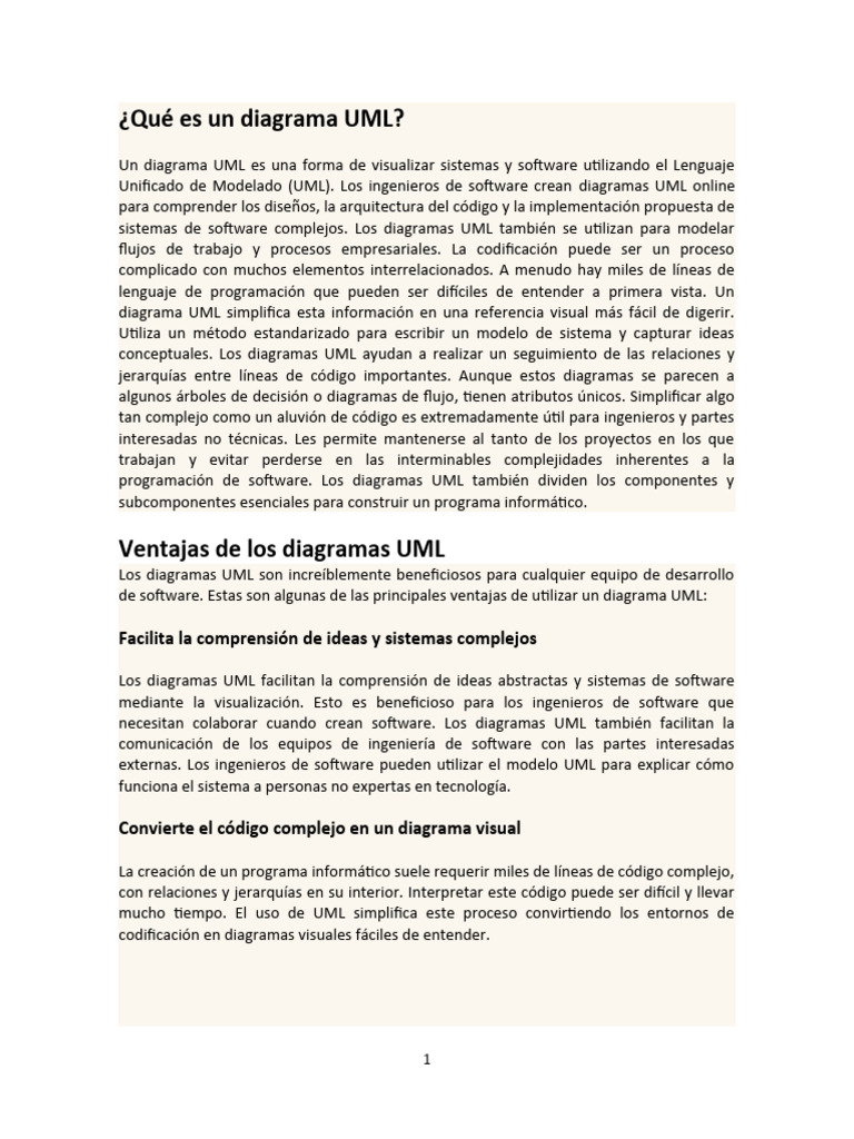 Qué Es Un Diagrama UML | PDF | Lenguaje de modelado unificado | Software