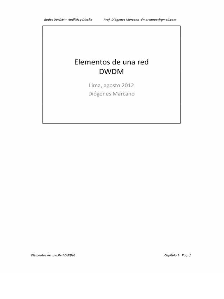 Elementos de Una Red DWDM | PDF