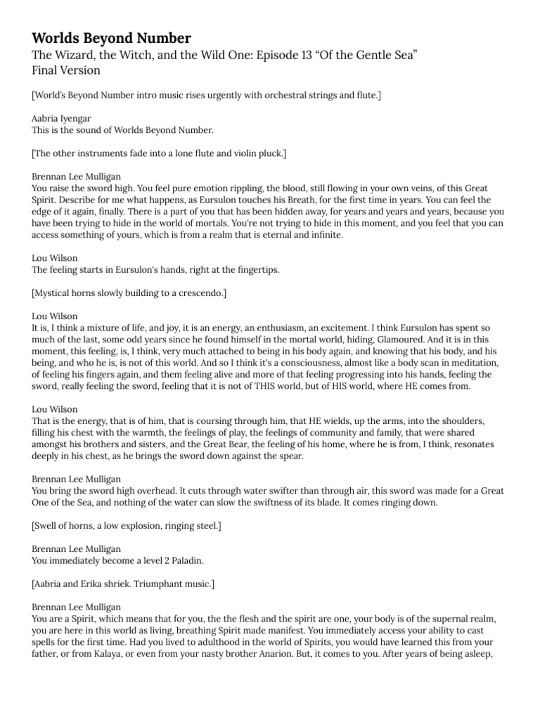 WBN - WWWO Ep 013 - Final | PDF | Magician (Fantasy)