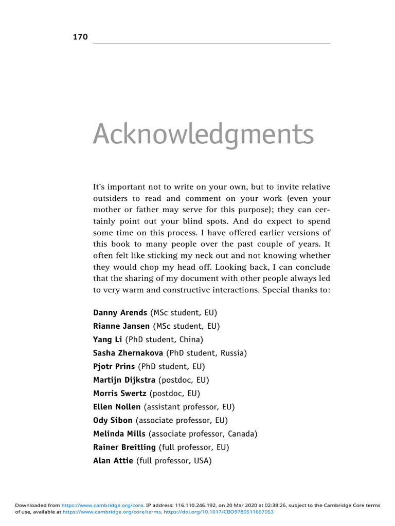 10.0 PP 170 171 Acknowledgments | PDF | Social Science | Science & Mathematics