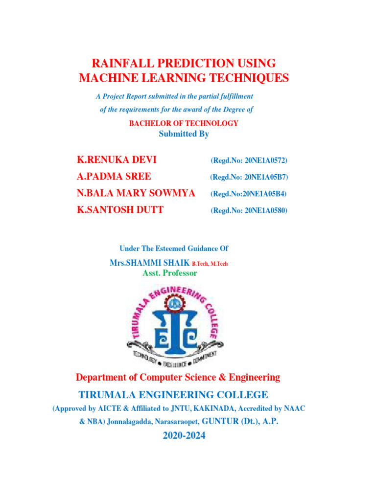 Rainfall | PDF | Logistic Regression | Machine Learning