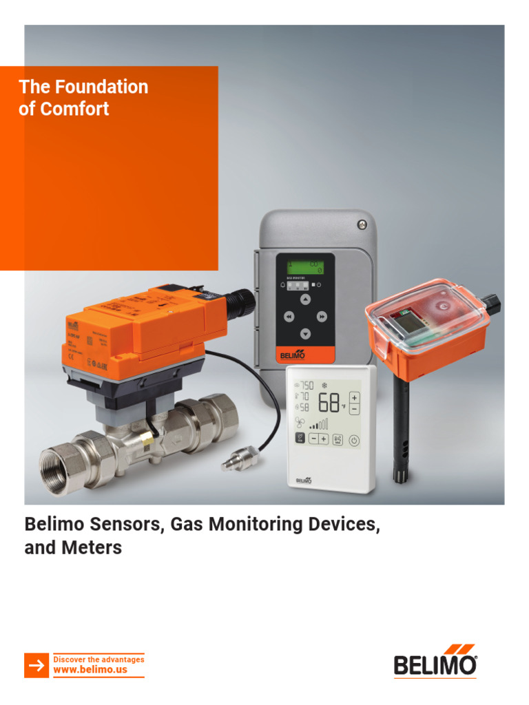 Belimo - Sensors Meters and Gas Monitors - Brochure - en Us | PDF | Building Automation | Sensor