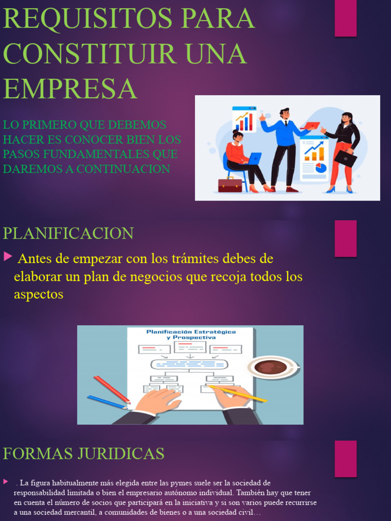 Requisitos para Constituir Una Empresa | PDF | Sociedad de responsabilidad limitada | Impuestos