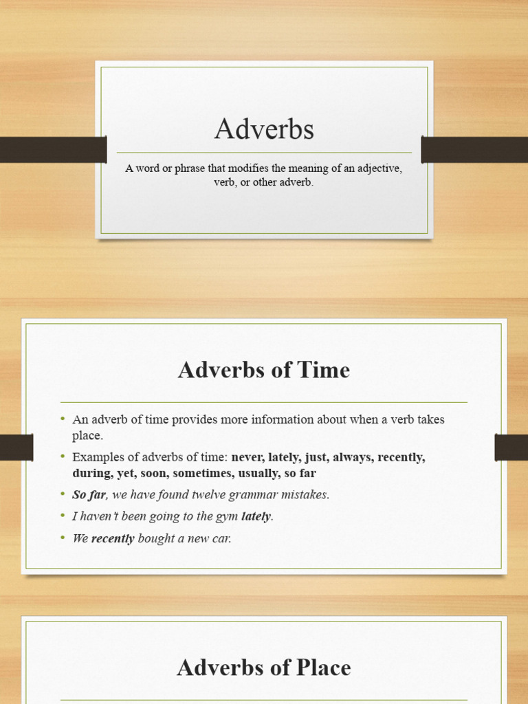 Adverbs PP | PDF | Adverb | Verb