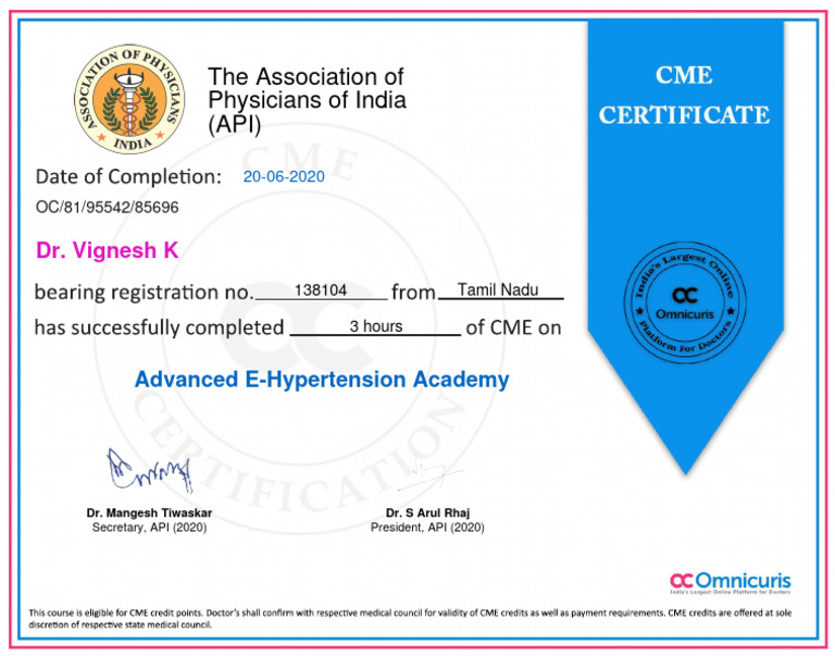 CME Certification for Physicians | PDF