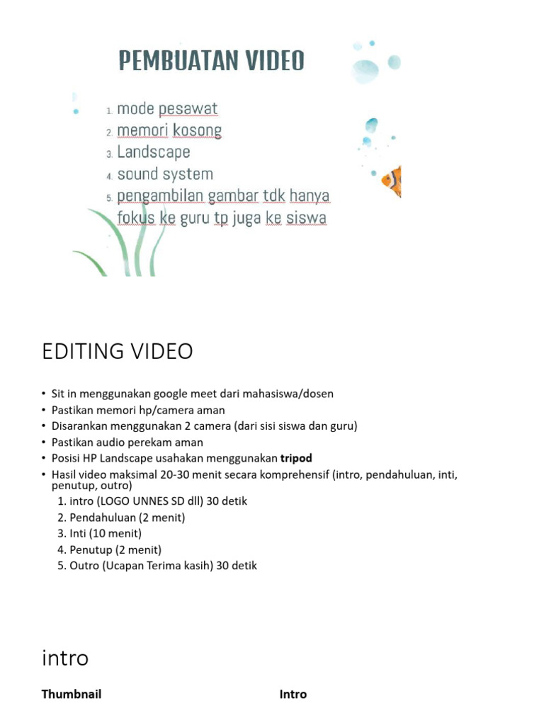 PANDUAN Pembuatan Video PPL PPG DALJAB | PDF