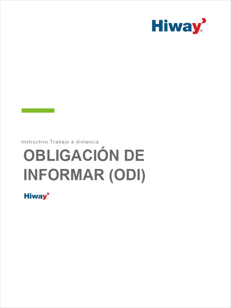 Instructivo Obligación de Informar ODI | PDF | Encendiendo | Factores ...