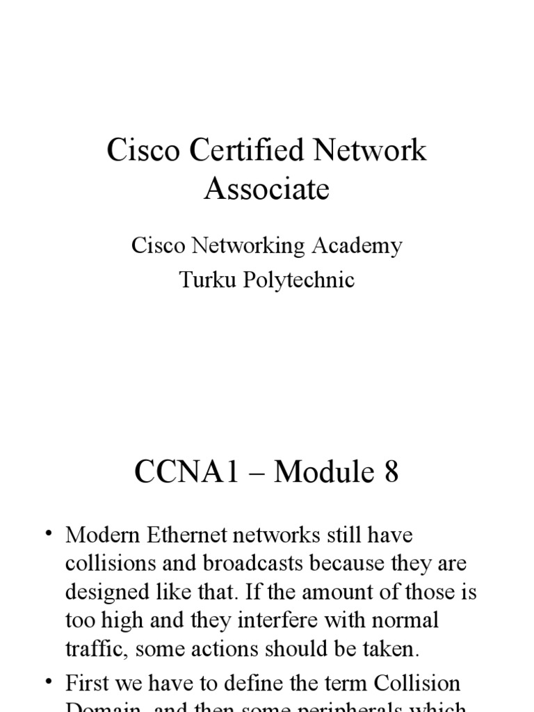 Ccna1 Module8 | PDF | Network Switch | Computer Network