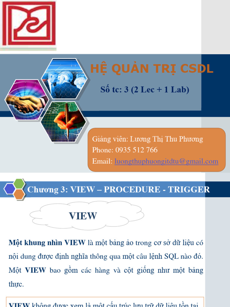 Is 401 - He Quan Tri CSDL - 2022 - Lec 03 | PDF