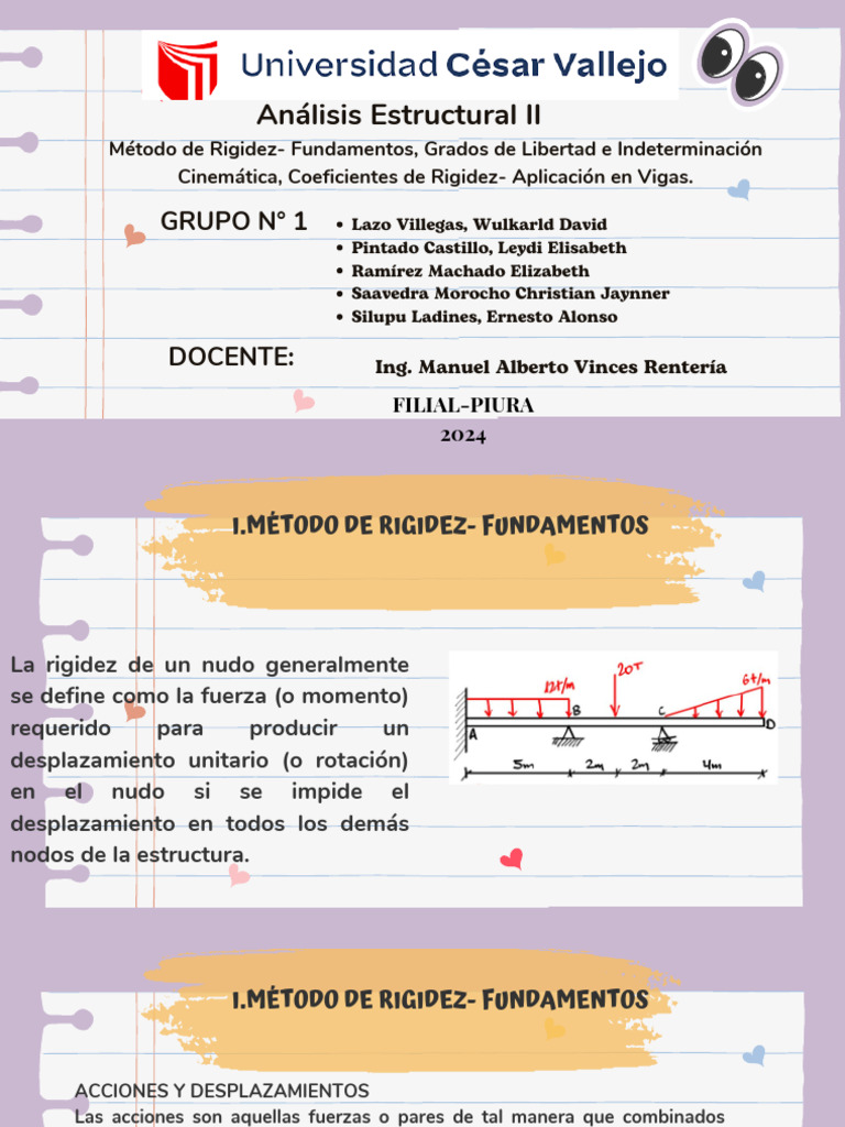 Grupo 1-Analisis Estructural Ii | Descargar gratis PDF | Rigidez | Ingeniería mecánica