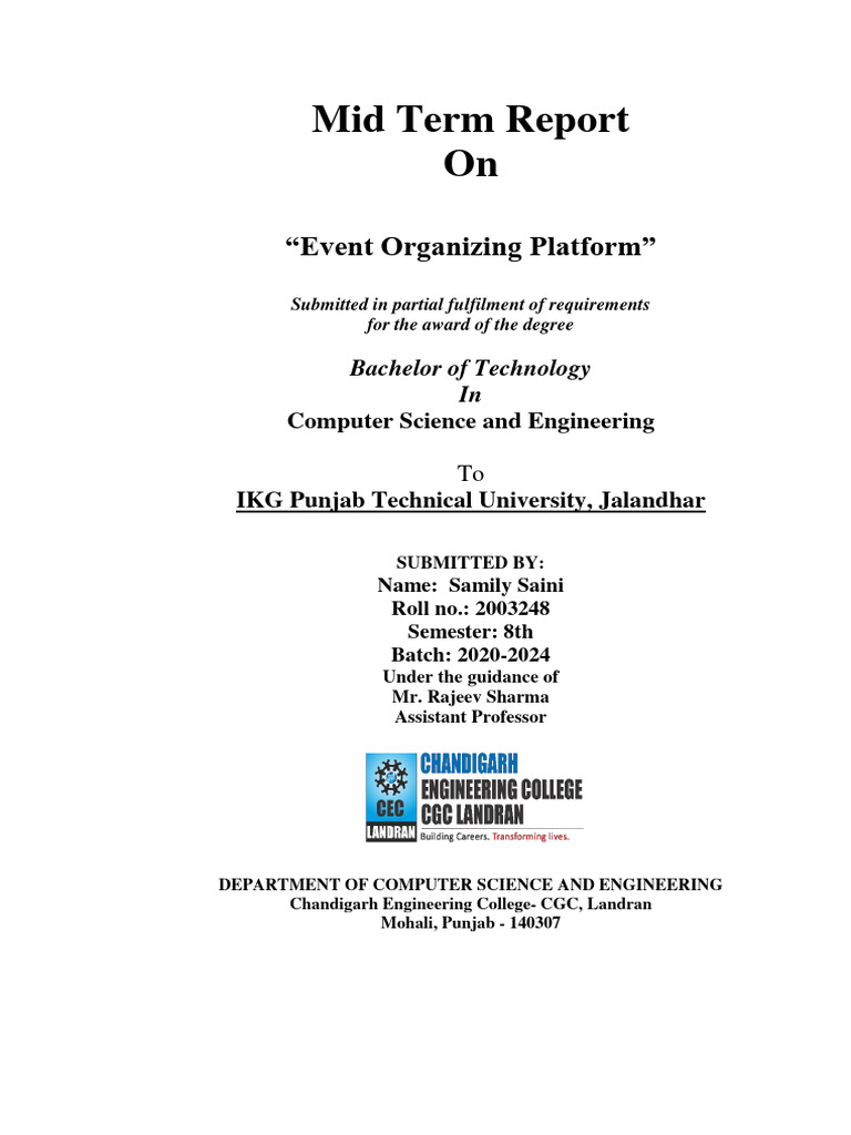 Mid Sem Project Report | PDF | Web Development | Web Server