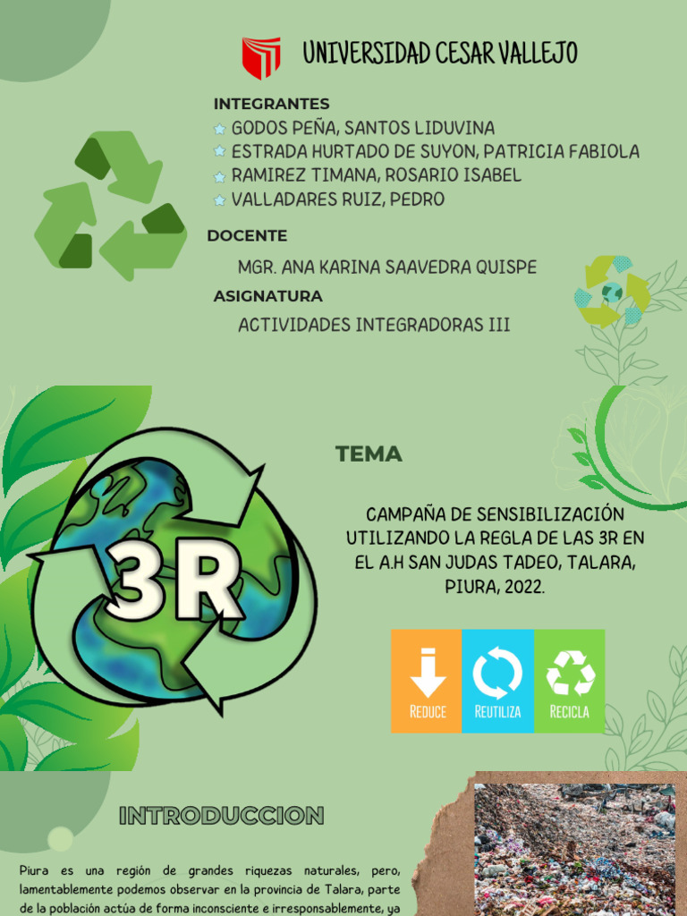 Proyecto. PPT Grupo 01 | PDF | Residuos | Reciclaje Proyecto. PPT Grupo 01 | PDF | Residuos | Reciclaje