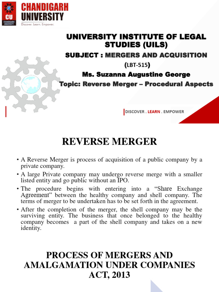 Reverse Merger | PDF | Mergers And Acquisitions | Taxes