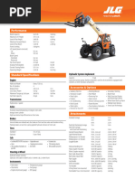 JLG 1255 Telehandler Specifications | PDF | Horsepower | Axle