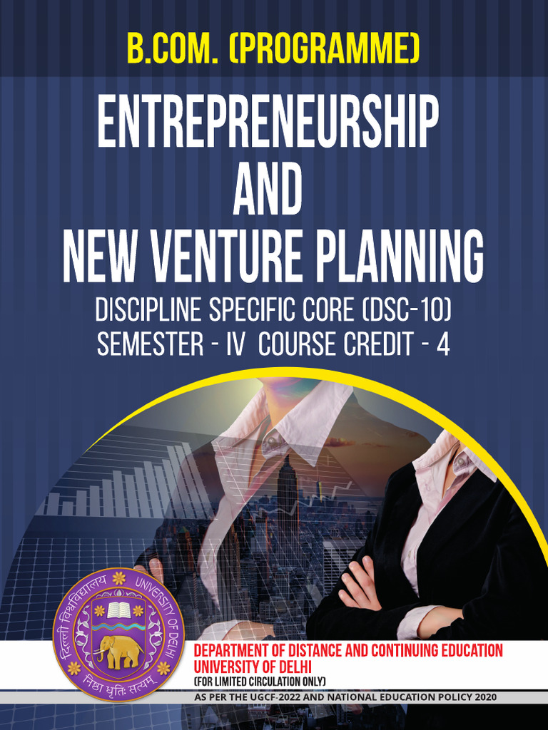 Entrepreneurship and Venture Planning Guide | PDF | Entrepreneurship ...