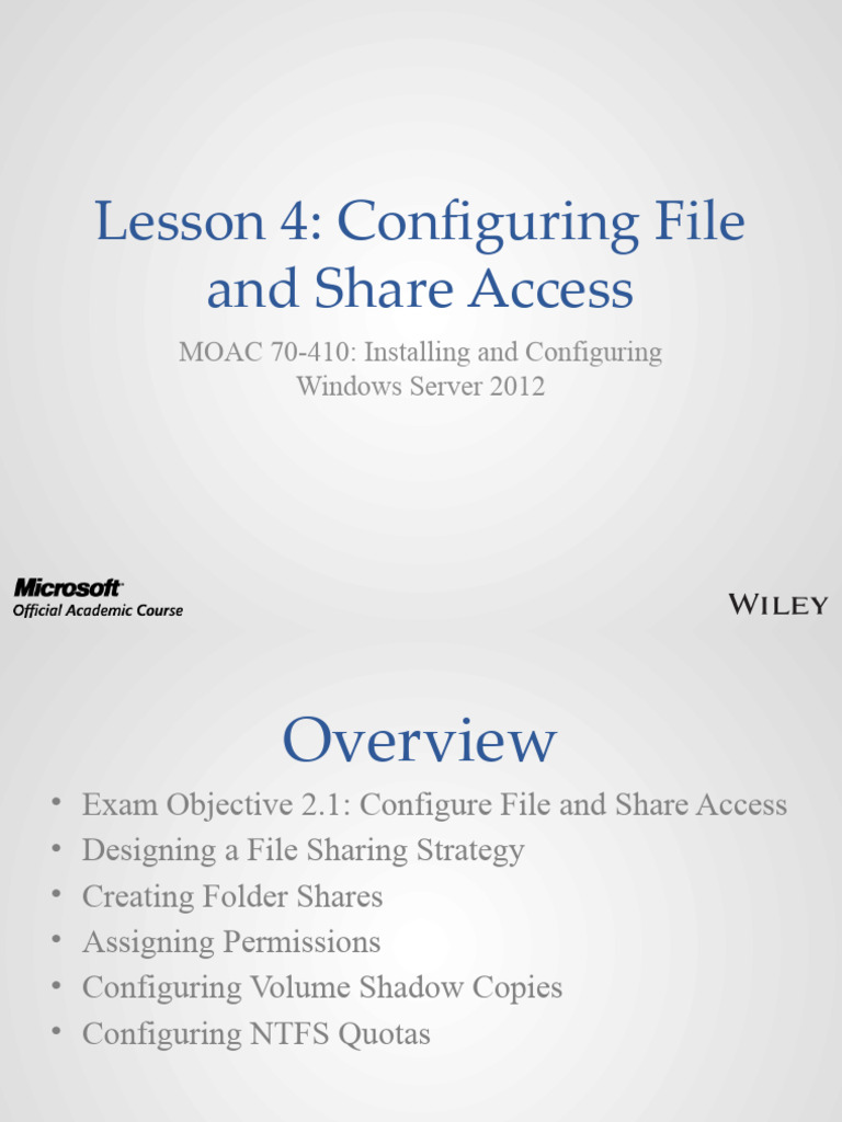 Chapter - 4 - File and Share Access | PDF | Computer File | Directory (Computing)