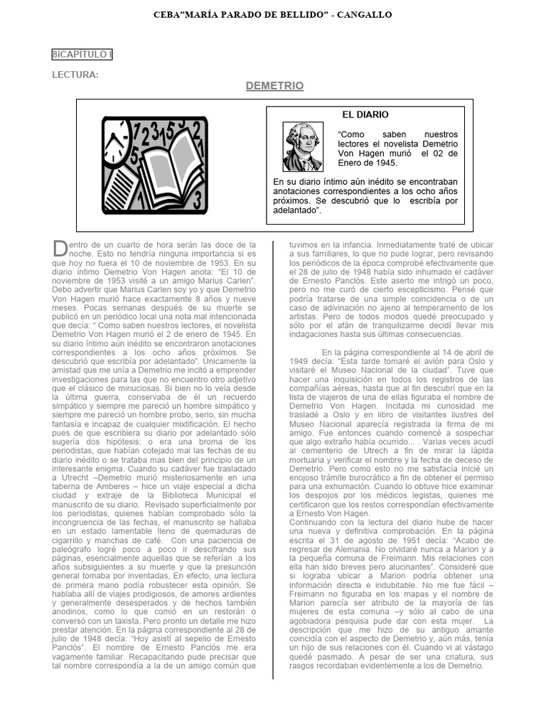 Literat-2BIM-1ro Sec | PDF | Postres | Alimentos