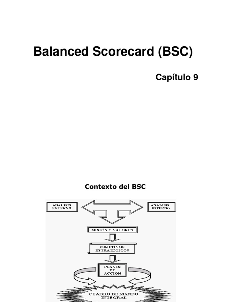 Balanced Scorecard BSC (Capitulo 09) | PDF | Software | Activo intangible